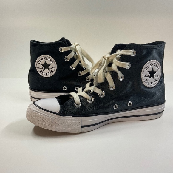 Converse | Shoes | Converse High Velvet Black And White Hard To Find ...